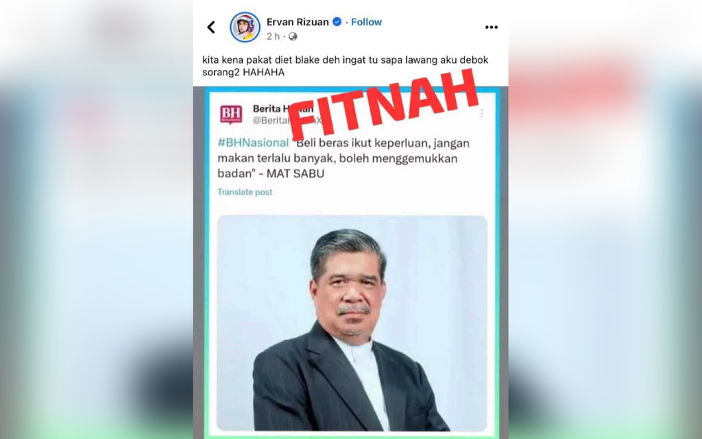 'Beli beras ikut keperluan, jangan makan terlalu banyak, nanti gemuk ...