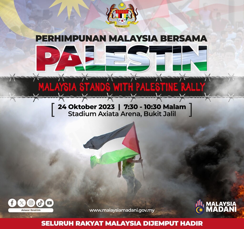 Anwar announces solidarity with Palestine gathering in Bukit Jalil ...
