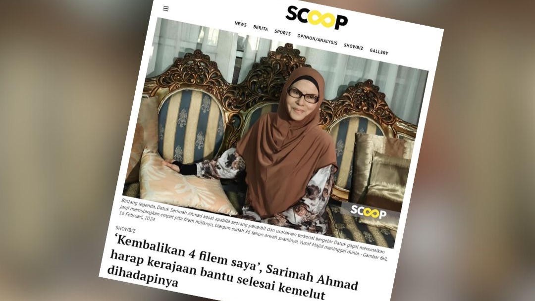 Finas mahu jadi perantara antara Sarimah dengan penerbit yang masih ...