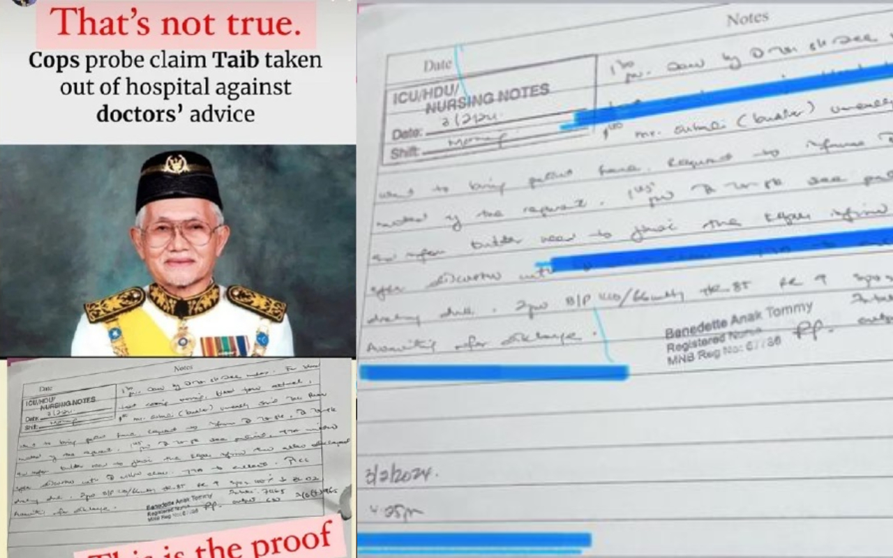 Raghad nafi ‘bawa keluar’ Taib Mahmud dari hospital | Scoop