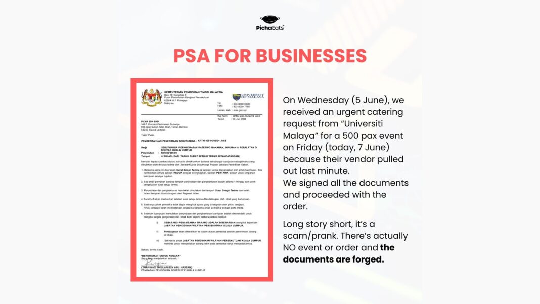 [UPDATED] Fake event scam: 500 meals ordered for non-existent ...
