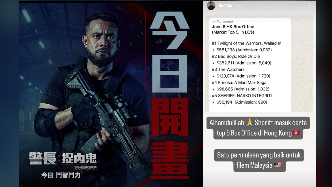 Sheriff masuk carta filem Top 5 di Hong Kong, Yusof Haslam beri ...