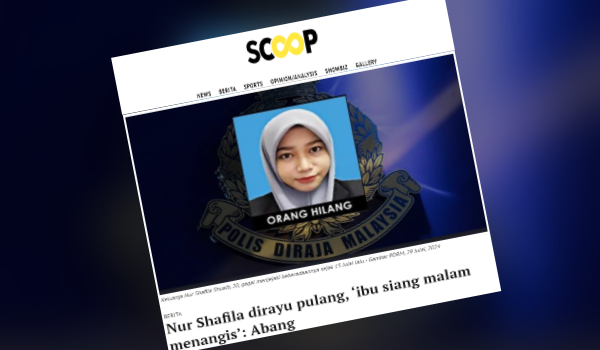 Nur Shafila sudah dikesan, keluar dari rumah kakak untuk berdikari ...