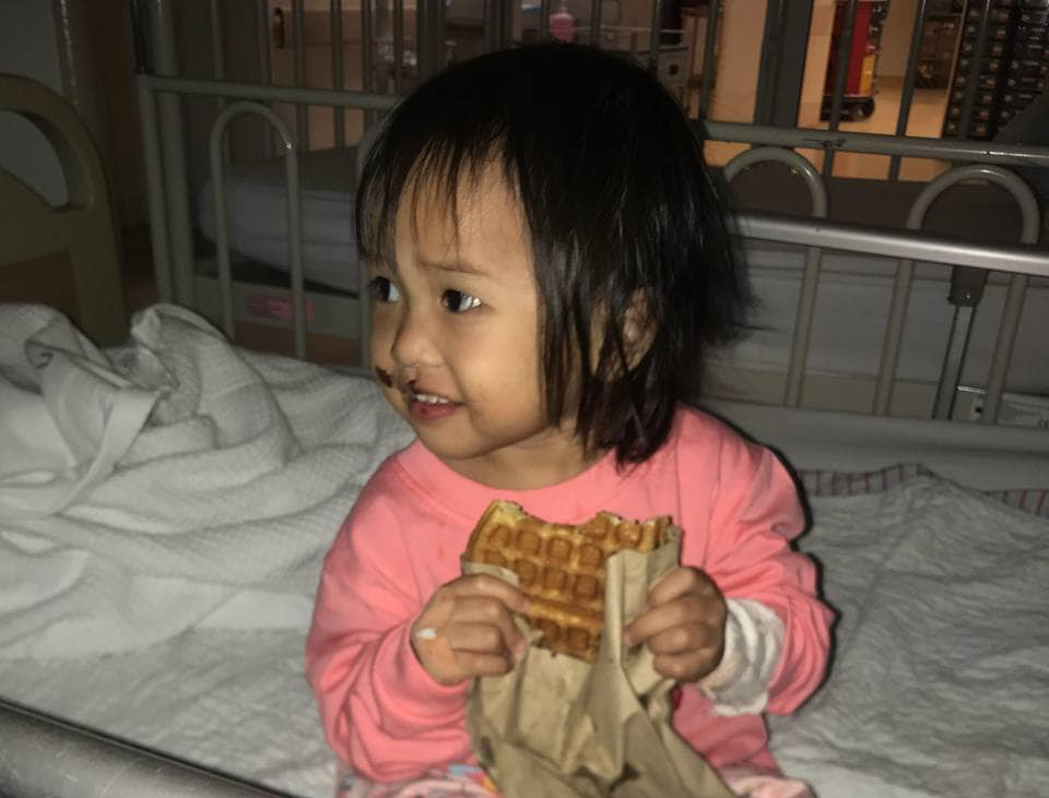 Baru berusia 19 bulan, namun Daneen Auni Riksi menderita kanser ovari ...