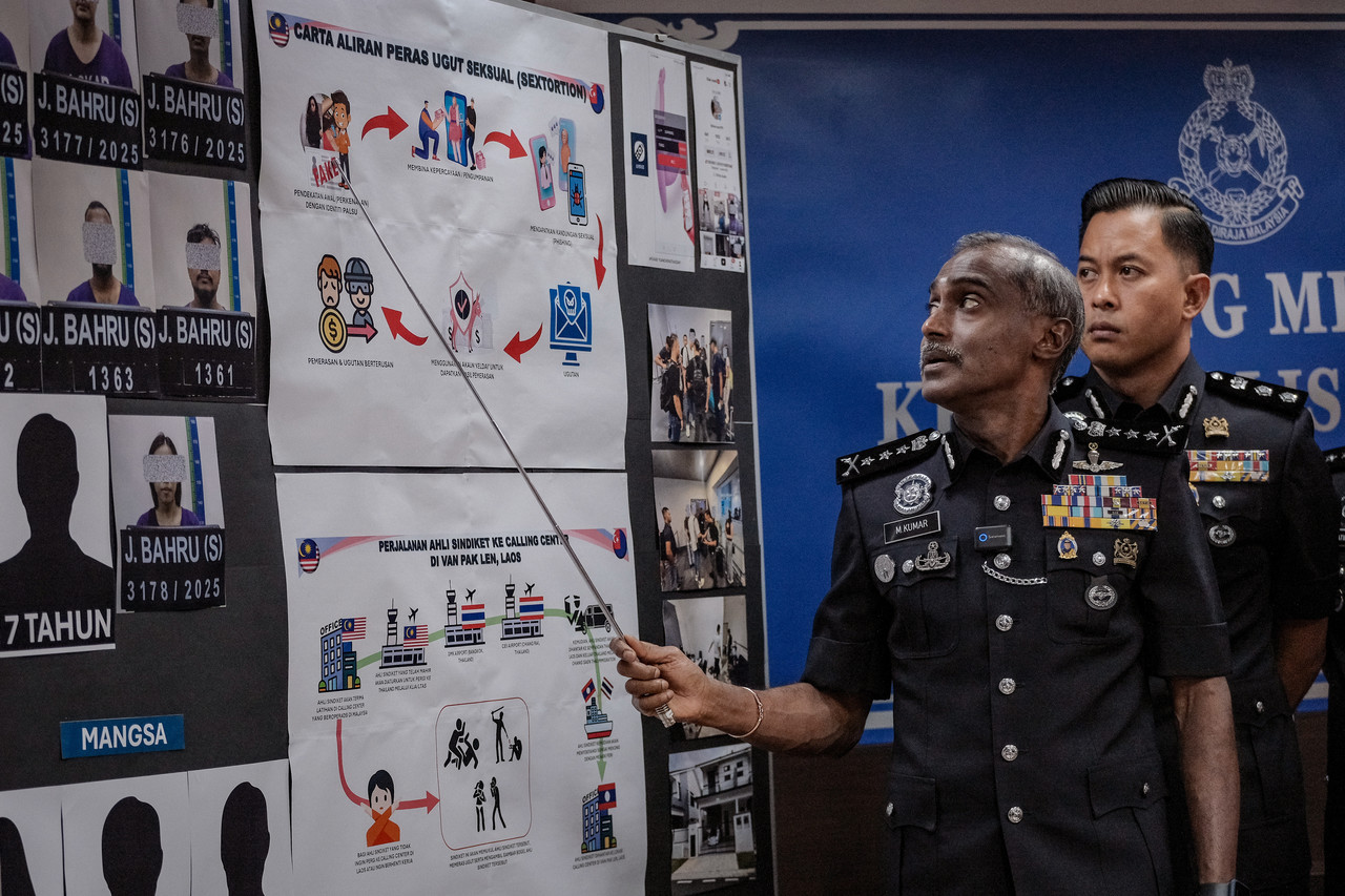 Police rescue teenagers forced into online sex scam syndicate in Johor ...