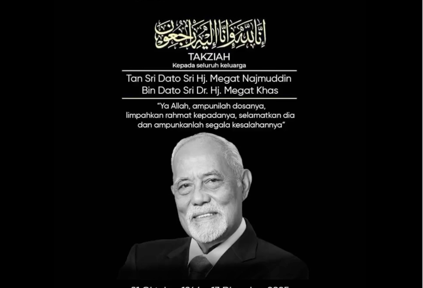 Umno veteran Megat Najmuddin dies | Scoop